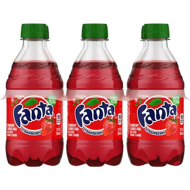 Fanta Strawberry Soda Pop Soft Drink Bottles, 12 fl oz, 6 Pack ...