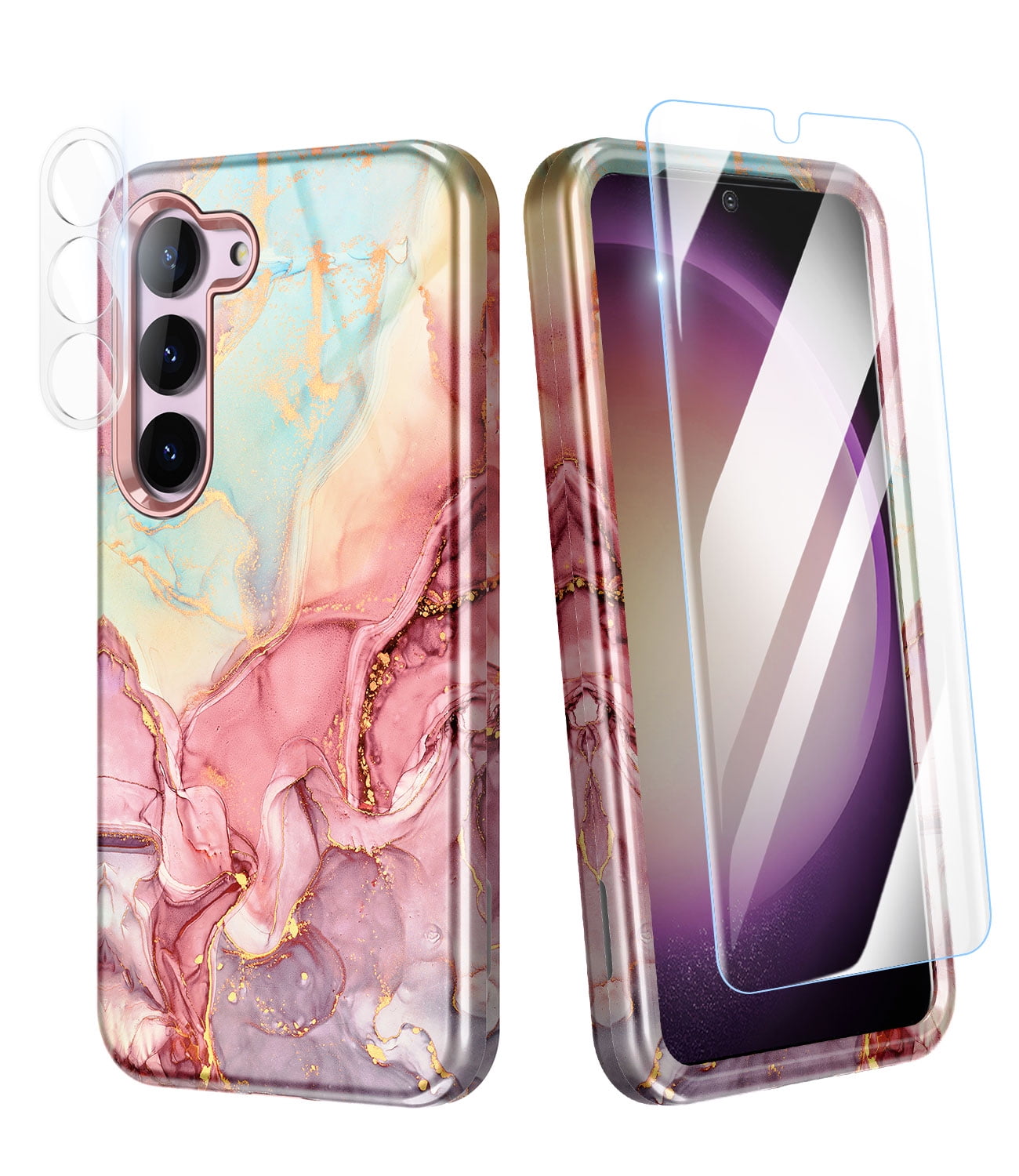 CASEFIV for Samsung Galaxy S23 Case, 2 Pack Tempered Glass Screen ...