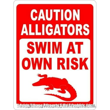 No Lifeguard on Duty Swim at Own Risk Sign - Walmart.com