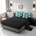 Manfei Modern Geometric Block King Bedding, Abstract Square Art King ...