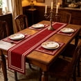 Dining Table Runner And Placemat Set, Linen Kitchen Table Decor Runner ...