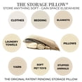 THE STORAGE PILLOW XL zippered storage Pillowcase FILL Bedding Blankets ...