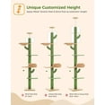 Cactus Cat Tower 5 Tier Floor To Ceiling Cat Tree Height 81 100 Inches