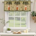 2 Pack NO NEED TO KNOCK Valance for Window Corgi Dog Paw Prints Pet ...