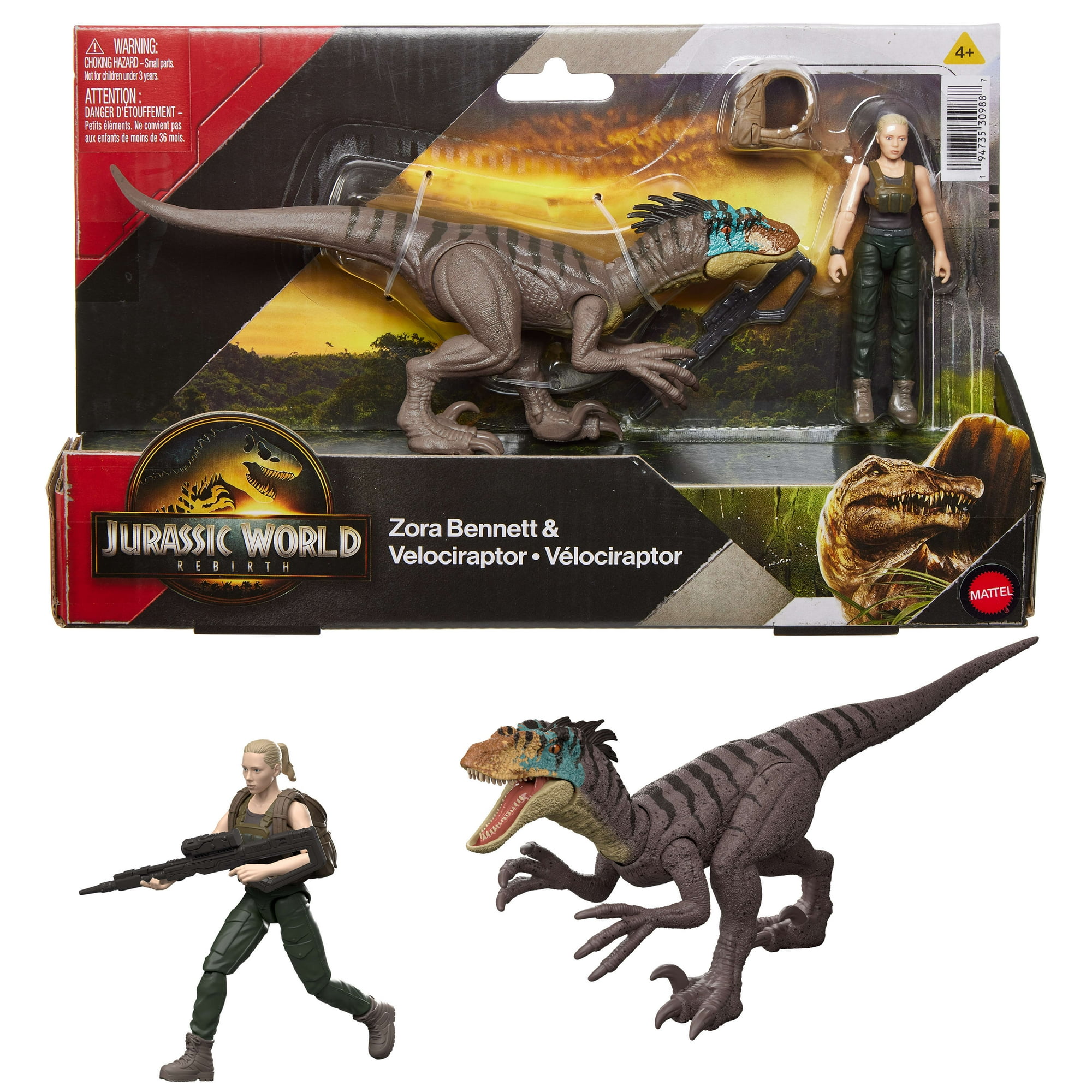 Click here for Jurassic World Rebirth Zora Bennett & Velociraptor... prices