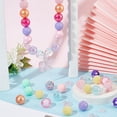 1Box 17 Style Mixed Style Acrylic & Resin Beads Sets Round & Flower ...