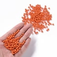 Baking Paint Glass Seed Beads Orange Red 8/0 3mm Hole: 1mm about ...