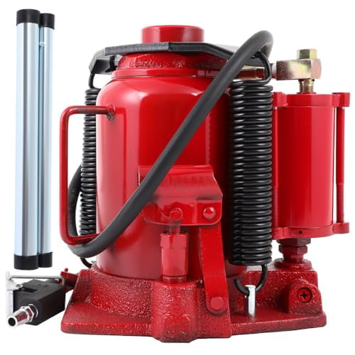 VEVOR Air Hydraulic Bottle Jack 20Ton 10.4"-19.7" High Lift Pneumatic ...