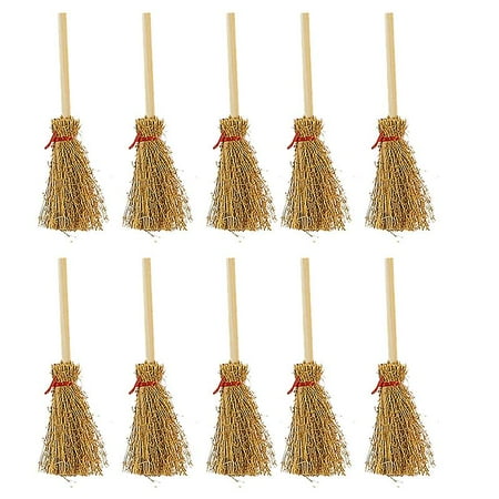 Dollhouse Miniature Broom, Mini Straw Broom Doll House Furniture Decor ...
