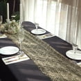 Efavormart 12"x108" Gold Sequin Mesh Schiffli Lace Table Runner ...