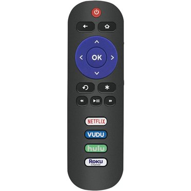 GE Roku TV Direct Replacement TV Remote Control in Black, 66814 ...