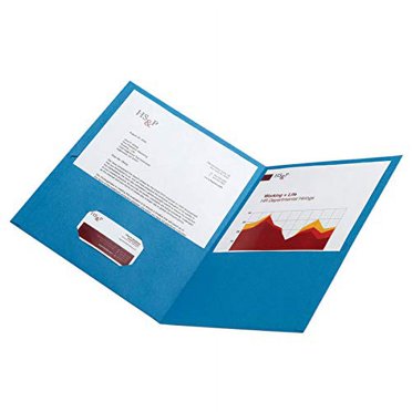Office Depot® Brand 2-Pocket Paper Folders, Light Blue, Pack of 25 ...