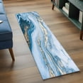 Blue Gold Marble Kitchen Runner Rug 2x6 Washable Runners for Hallway ...