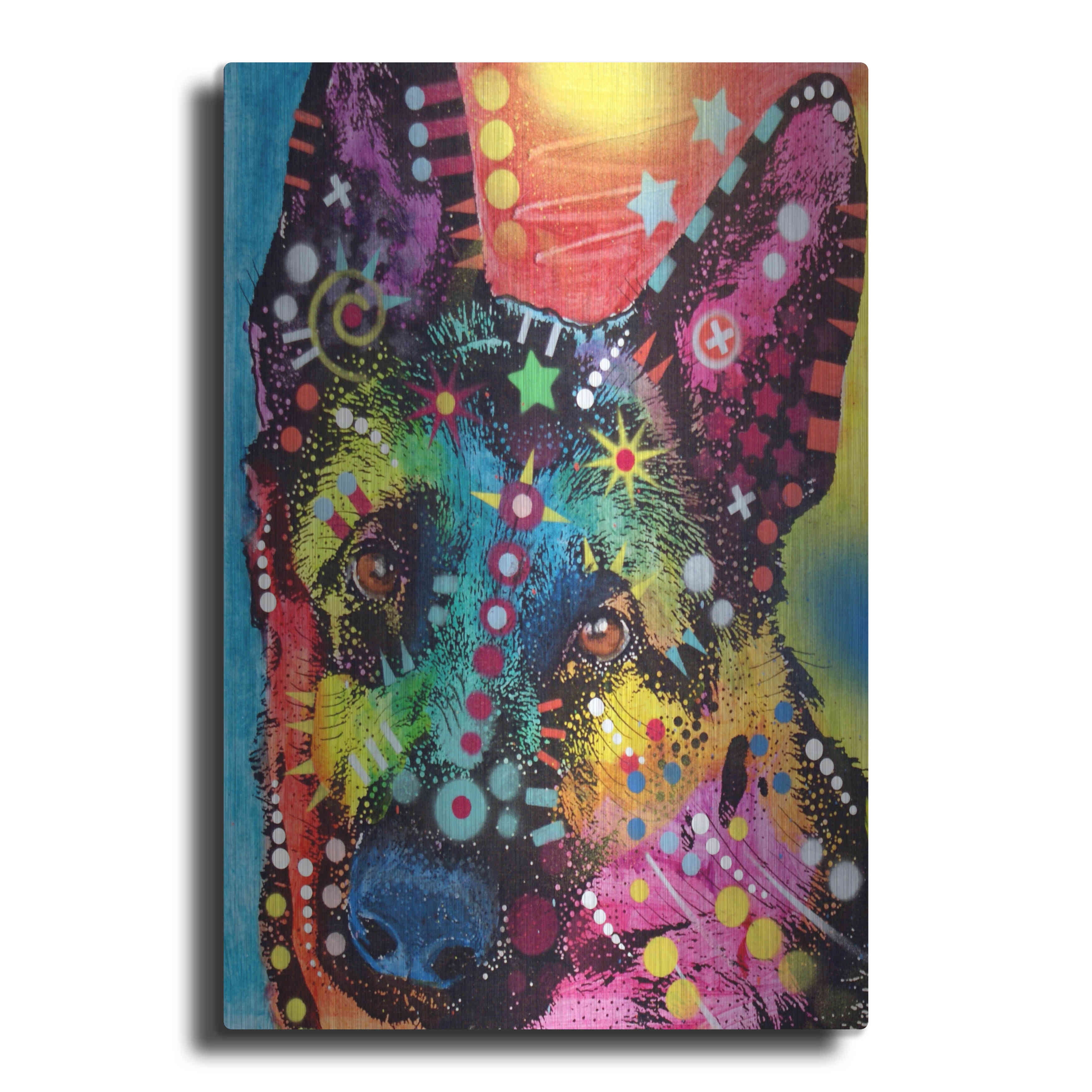 Luxe Metal Art 'Shep' by Dean Russo, Metal Wall Art, 16"x24" - Walmart.com