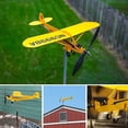 Metal Airplane Wind Spinner Weather Vane Outdoor Garden Ornament for ...