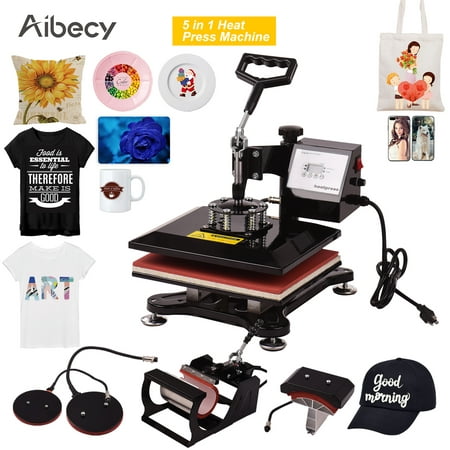 Aibecy 5 en 1 machine multifonctionnelle de transfert de chaleur de sublimation de machine de ...