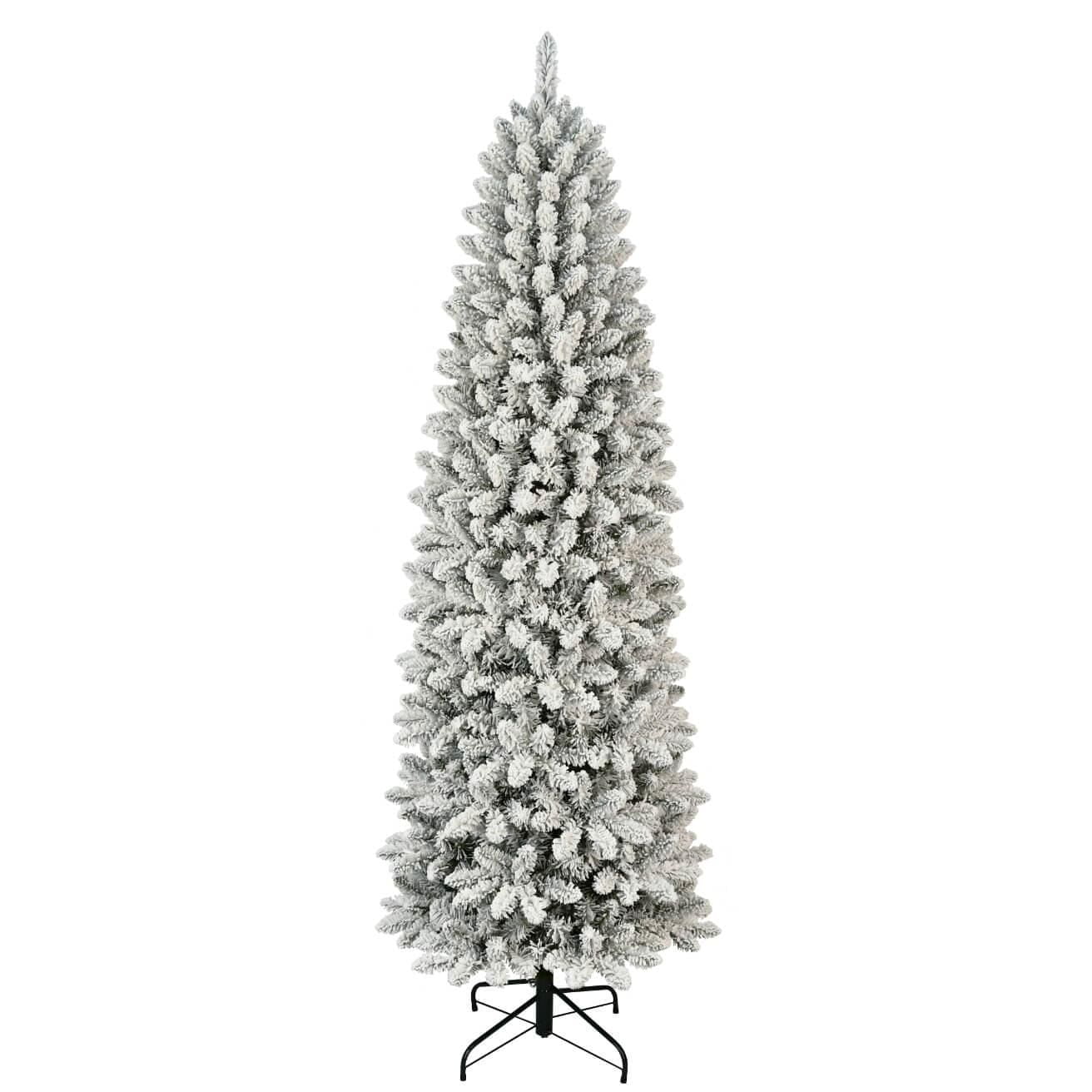 Click here for Puleo International Puleo 7.5ft Pre-Lit Slim Frost... prices