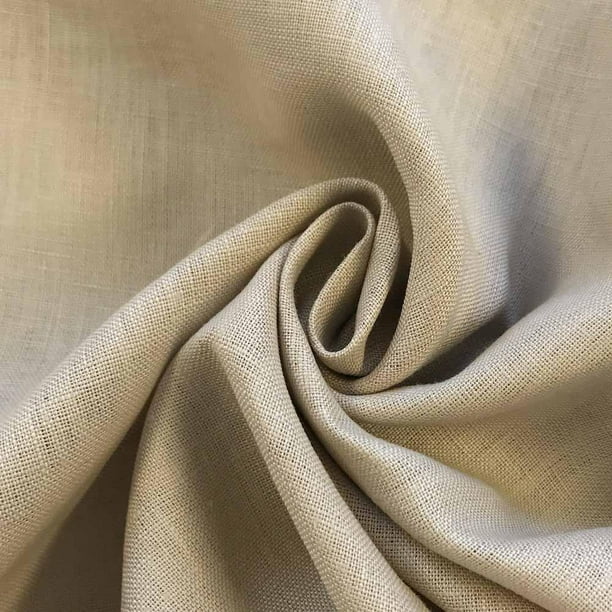 Linen Fabric 60" Wide Natural 100% Linen By The Yard (Sand) - Walmart.com