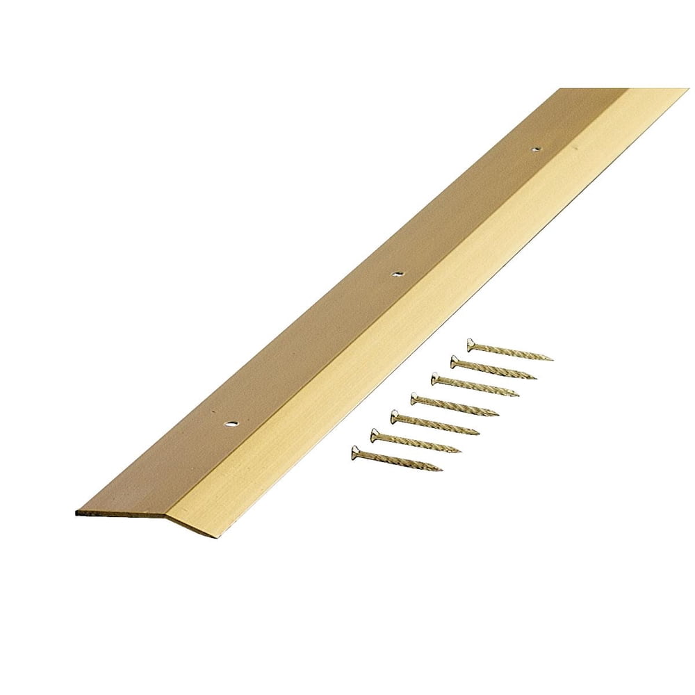 M-D Satin Brass Smooth 2 In. x 6 Ft. Aluminum Carpet Trim Bar, Extra ...