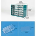 25-Compartment Clear Storage Box with Adjustable Dividers, Stackable ...