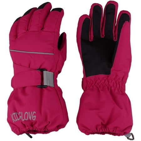 Kids Winter Skiing Gloves Water-Resistant Windproof Boys Girls Snow ...