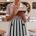 Black Striped Half Waist Apron Modern Stripes Farmhouse Rustic Country ...