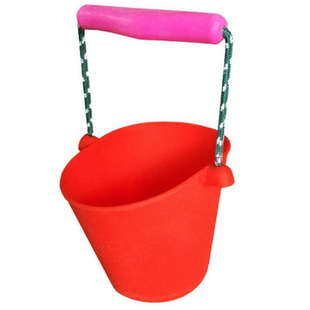 Kids Beach Bucket Silicone Folding Hand-Held Barrel Toy Baby Shower ...