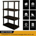 Hyper Tough Plastic Storage Shelves Garage Shelving Unit 4-Tier 36"W x ...
