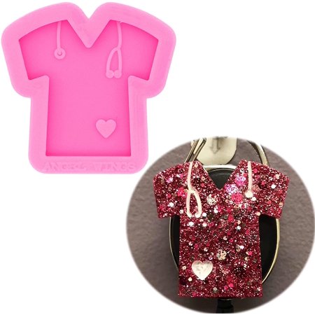 T-shirt Shape Keychain Silicone Mold Doctor Theme DIY Ice Cream Pudding ...