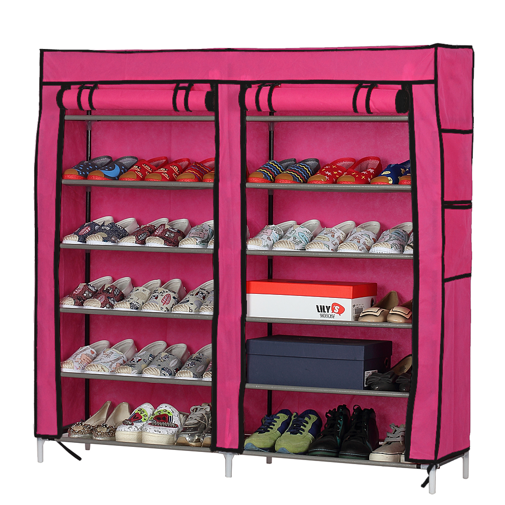 Tcbosik 12 Lattices Non-Woven Fabric Shoe Rack,Shoe Cabinet Storage ...