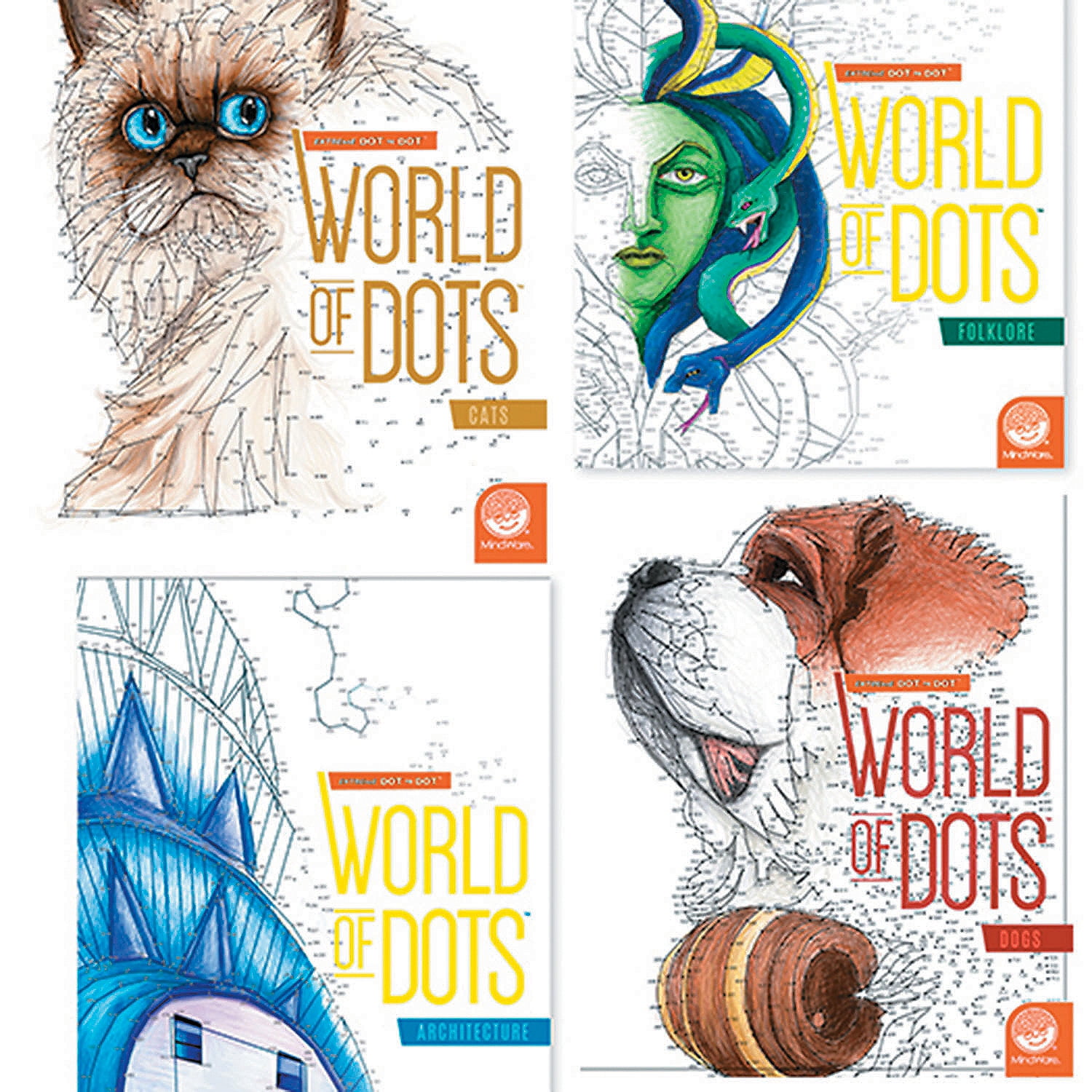 Extreme Dot to Dot World of Dots: set of 4 with MindWare Markers ...