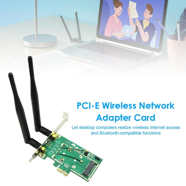 Wireless Network Card WiFi Mini PCI Express to Desktop PCIe Adapter ...