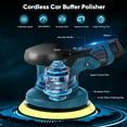 DT Auto Power Cordless Car Buffer Polisher Kit, 6 inch with 2 Batteries ...