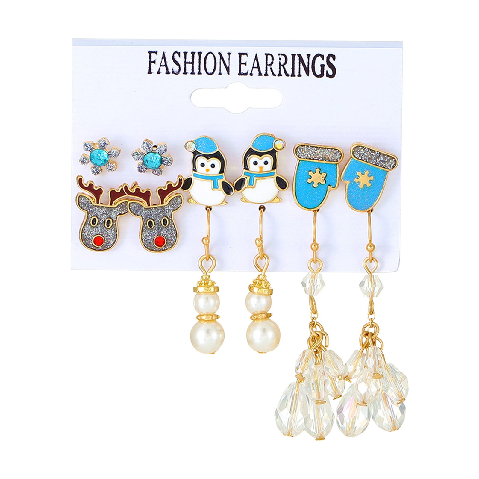 Dezsed Christmas Decorations Clearance Christmas Earrings Set Cartoon ... Dezsed Christmas Decorations Clearance Christmas Earrings Set Cartoon ...
