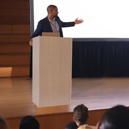 Wooden Large Mobile Wheeled Lectern Standing Podium Lecture ...