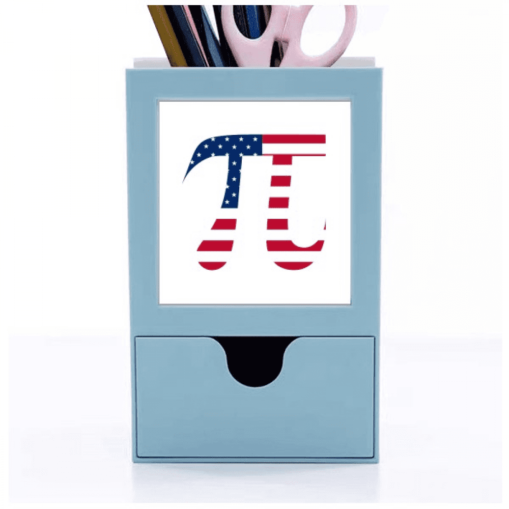 Pi American Flag Country Art Deco Fashion Desk Supplies Organizer Pen ...