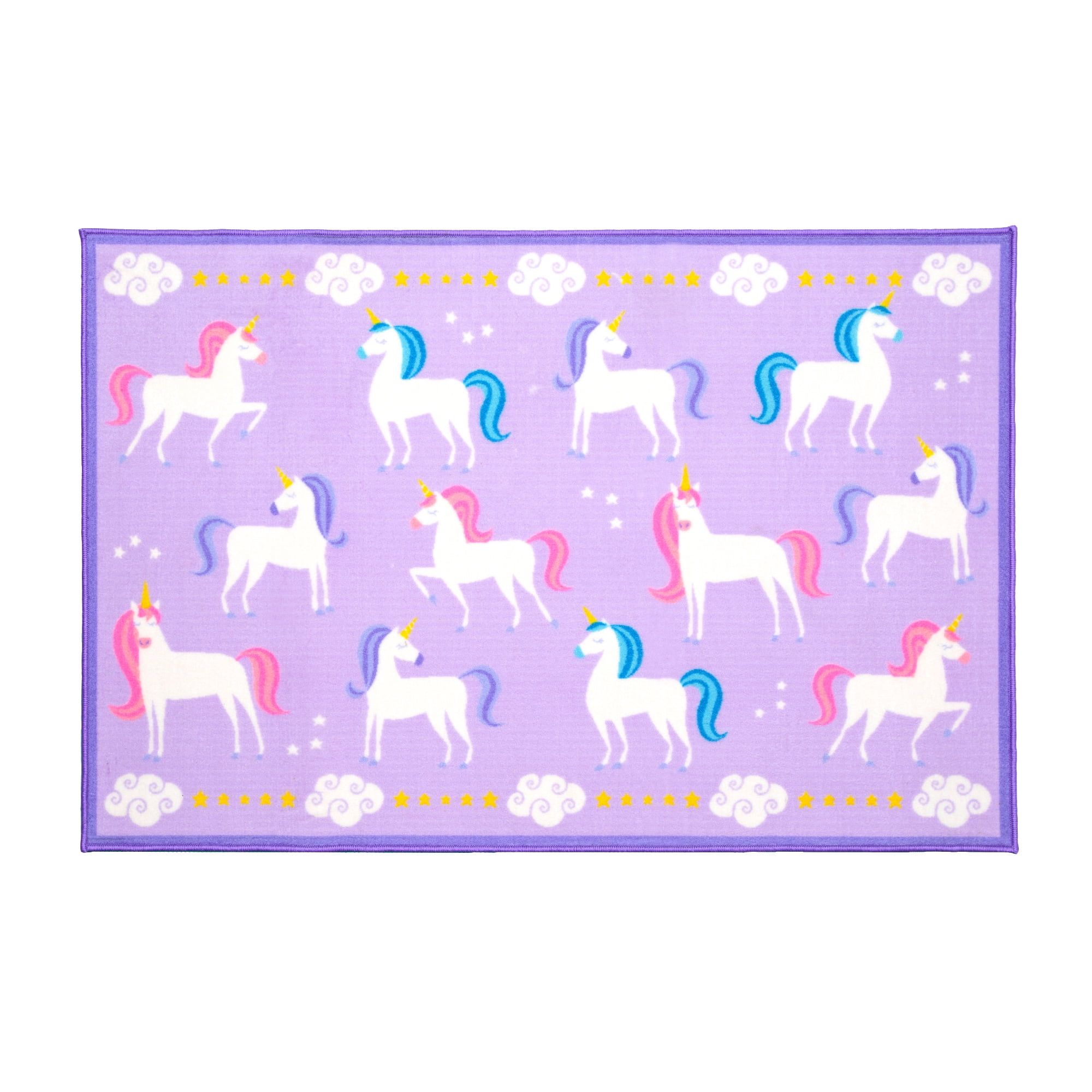 Unicorn Purple 39"x58" Rug for girls - Walmart.com