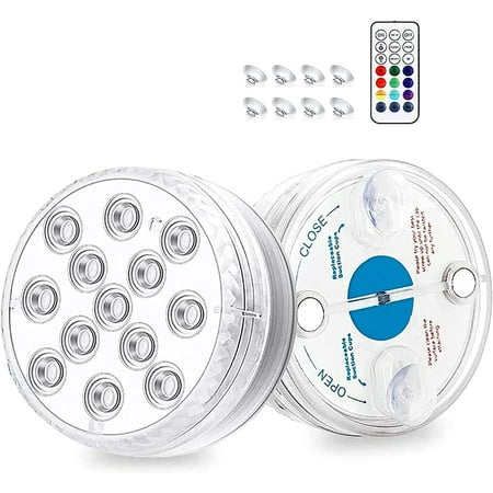 Waterproof Submersible LED Light, IP68 Multi-Color Underwater Pool ...