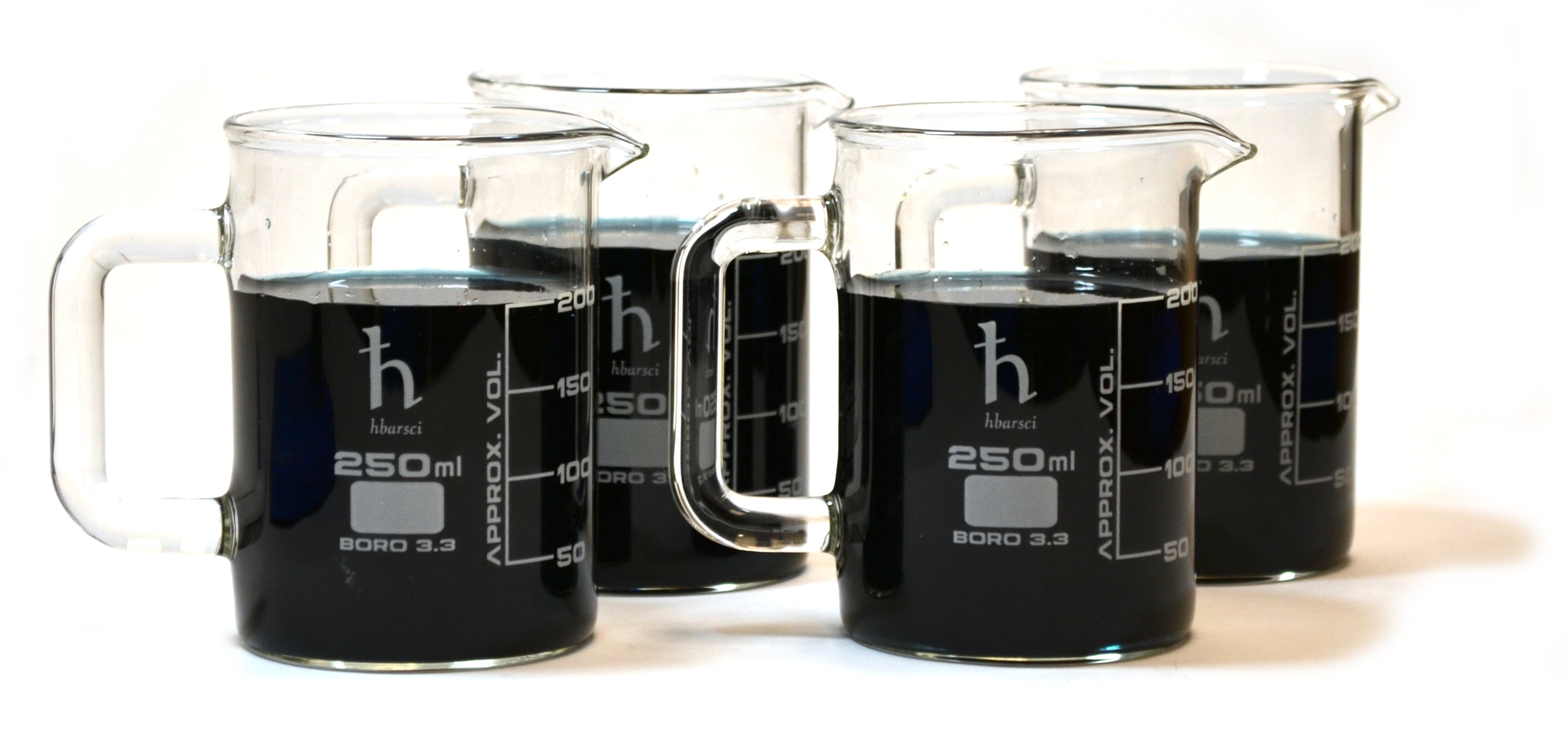 Premium Hand Crafted Beaker Mugs, Laboratory Quality Borosilicate Glass ...