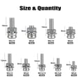 500Pcs Stainless Steel Nut and Bolt Assortment Kit, M2 M2.5 M3 M4 M5 ...