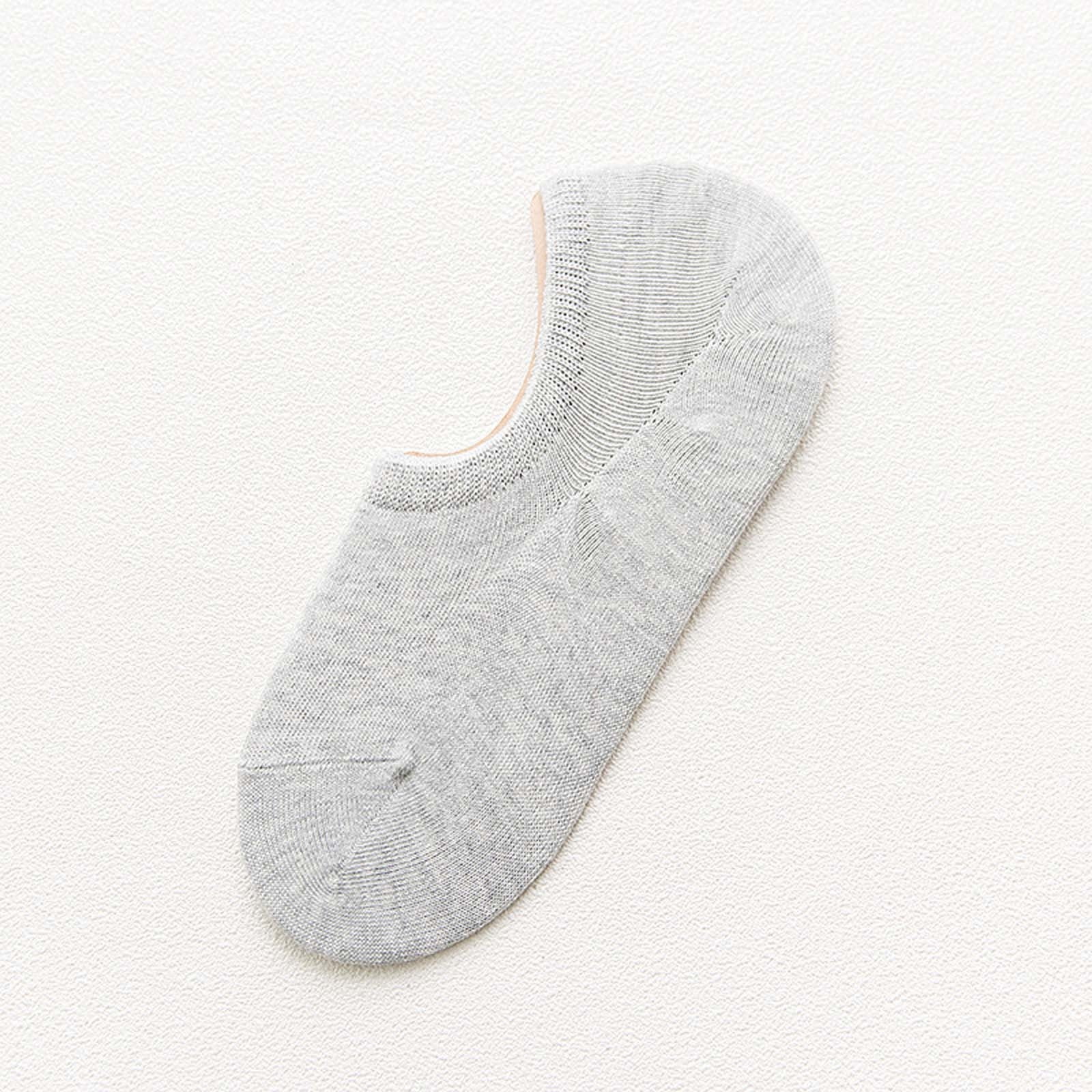 JNGSA No Show Socks For Women Cotton Cushion Footies Liner Non Slip ...