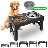 Iconic Pet Adjustable Stainless Steel Pet Double Diner For Dog, 5 Qt ...