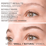 Brows by Bossy Stamp and Stencil Brow Set, Adjustable Pigment, 9 ...