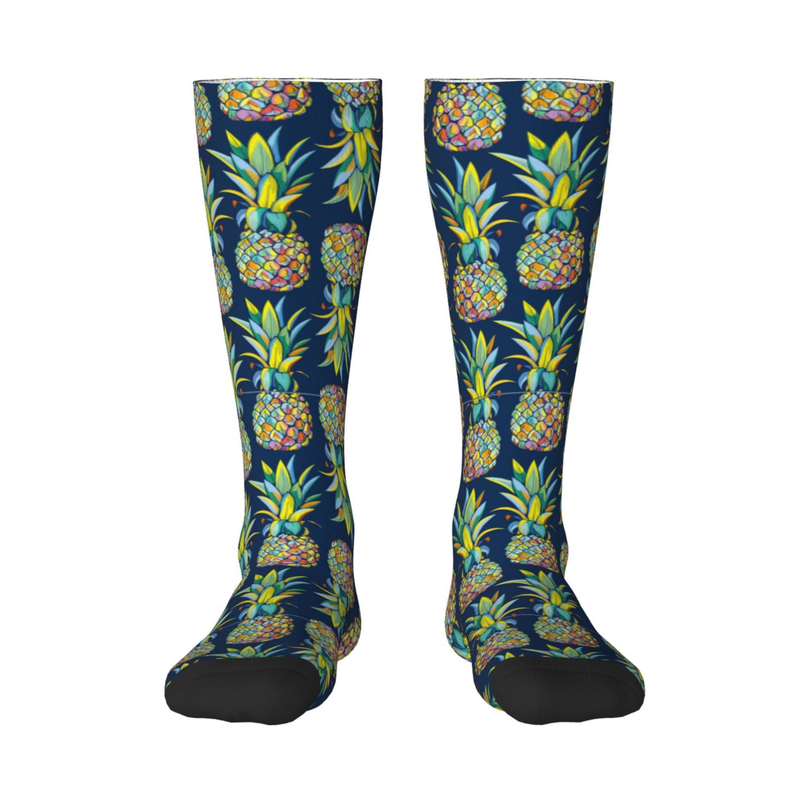 Fotbe Colorful Pineapples Calcetas Divertidas Estampadas para Hombre y ...