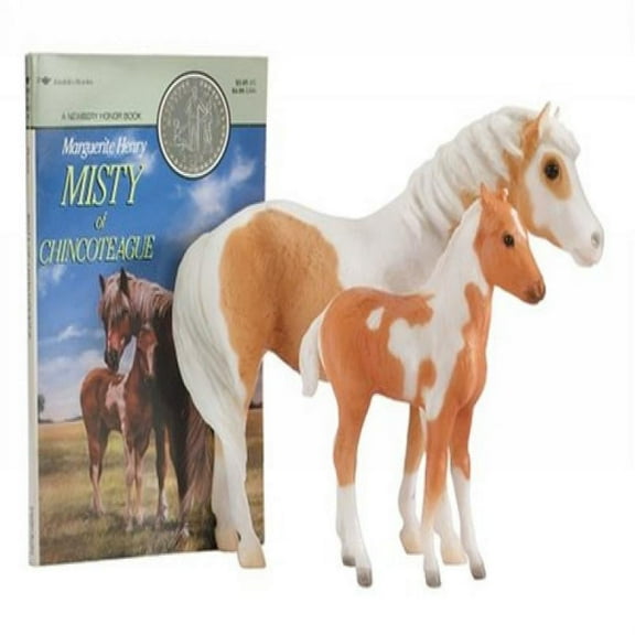 Breyer Classic Hand-Crafted Misty and Stormy Toy Horses with Book Set ...