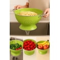 Calypso Basics Extra Large Enameled Colander with Solid Base, Strainer ...