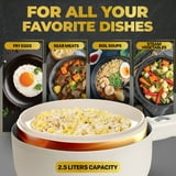 Ceramax Electric Hot Pot 2.5L Nonstick Ceramic Skillet Pan Mini Cooker ...