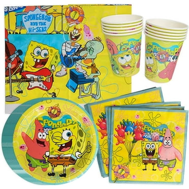SpongeBob Birthday Party Supplies Bundle with Lunch Plates, Cake Plates ...