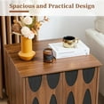 24inch Large Square End Table with Storage,Mid Century Modern 2 Door ...