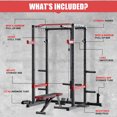 UPGO Power Cage,1200lbs Multi-Function Power Rack with Lat Pulldown and ...
